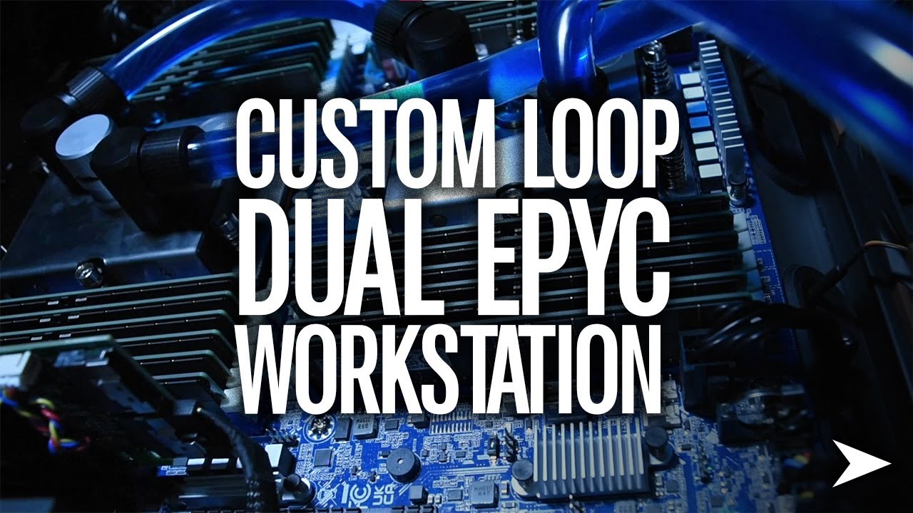 DUAL AMD EPYC Genoa 9004 Workstation - Custom Loop Watercooled - YouTube