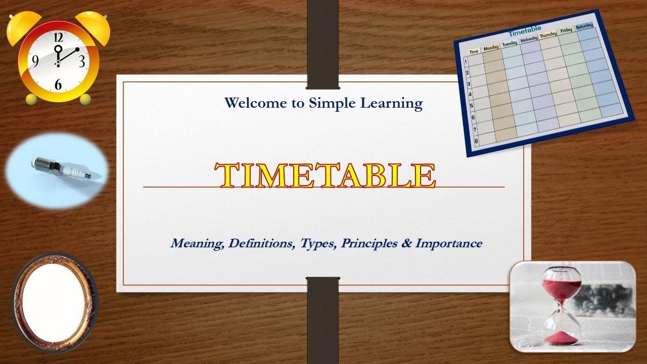 School Timetable YouTube School Timetable YouTube