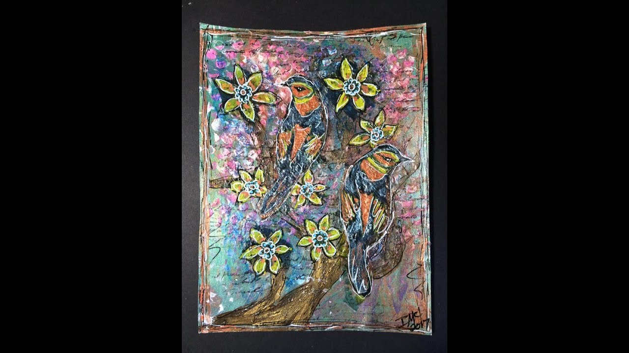 Mixed Media Art from Drop Paper (Warning background noise) - YouTube