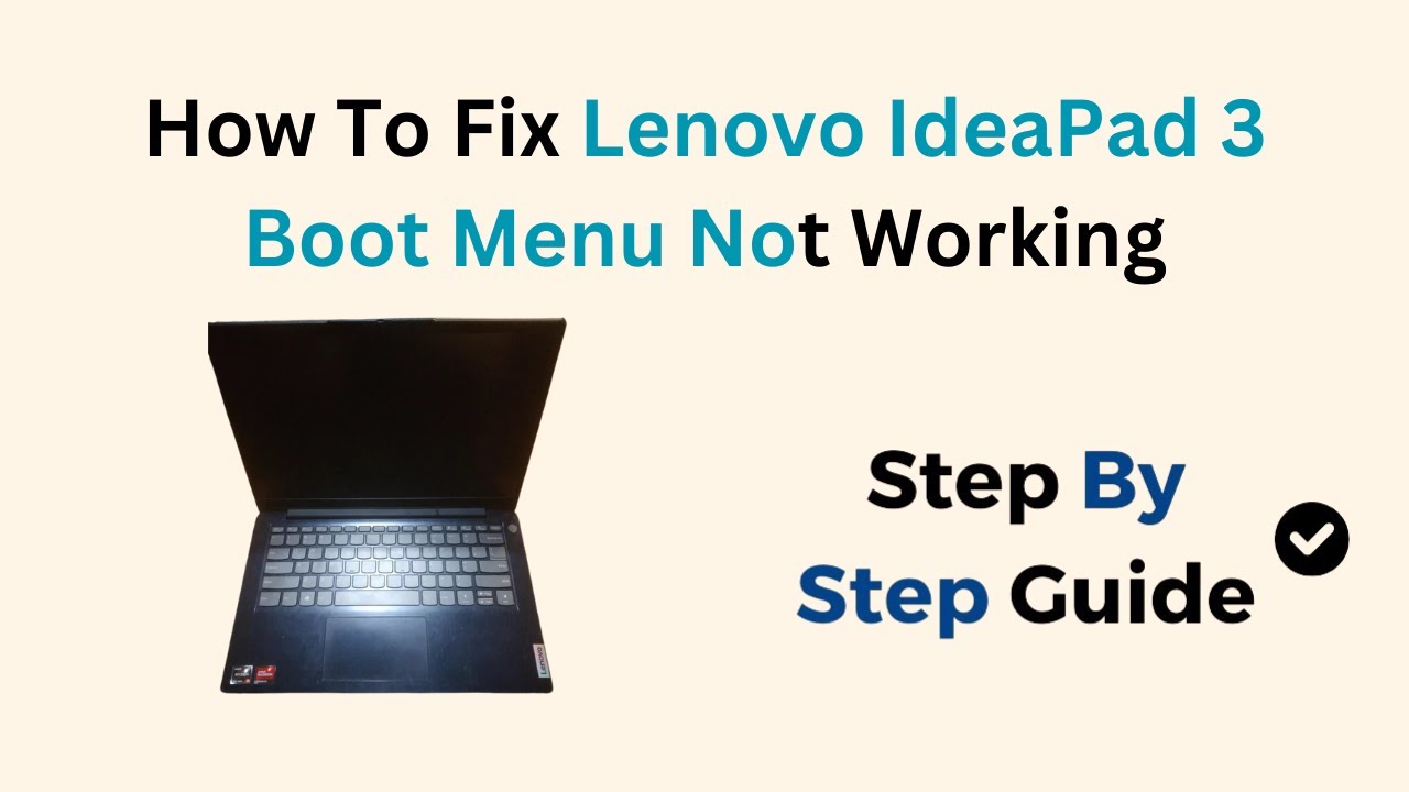 How To Fix Lenovo IdeaPad 3 Boot Menu Not Working - YouTube