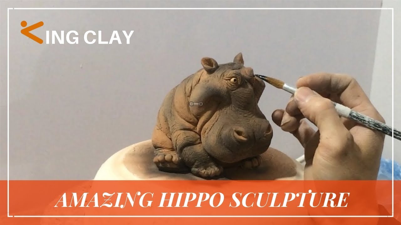 Sculpting a Clay Hippo - Amazing & Creative Animal Making - YouTube