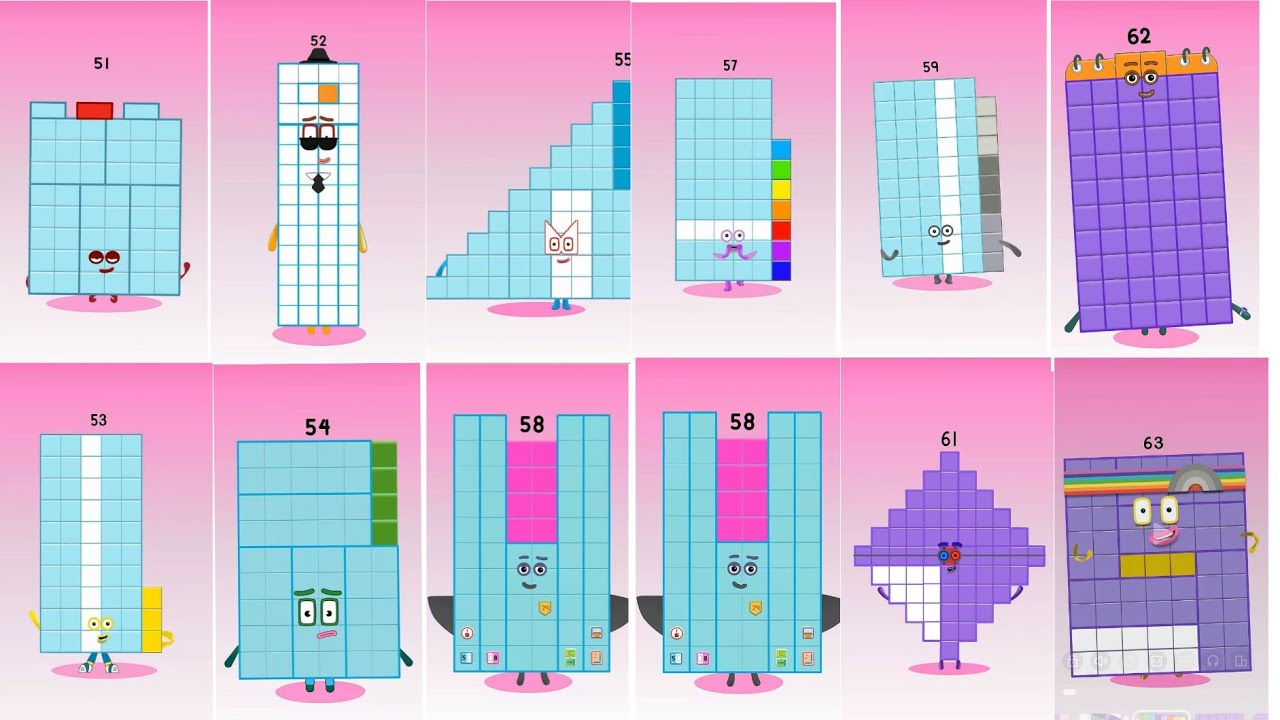 Sprunki OC Numberblocks 51 to 63 | Compilation Incredibox #sprunki # ...