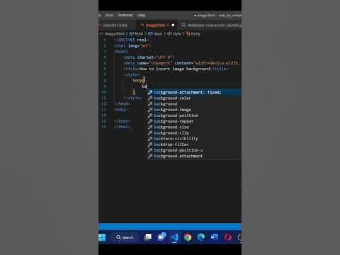 How to insert image-background in website? #website #webdevelopment #coding #codingshorts - YouTube