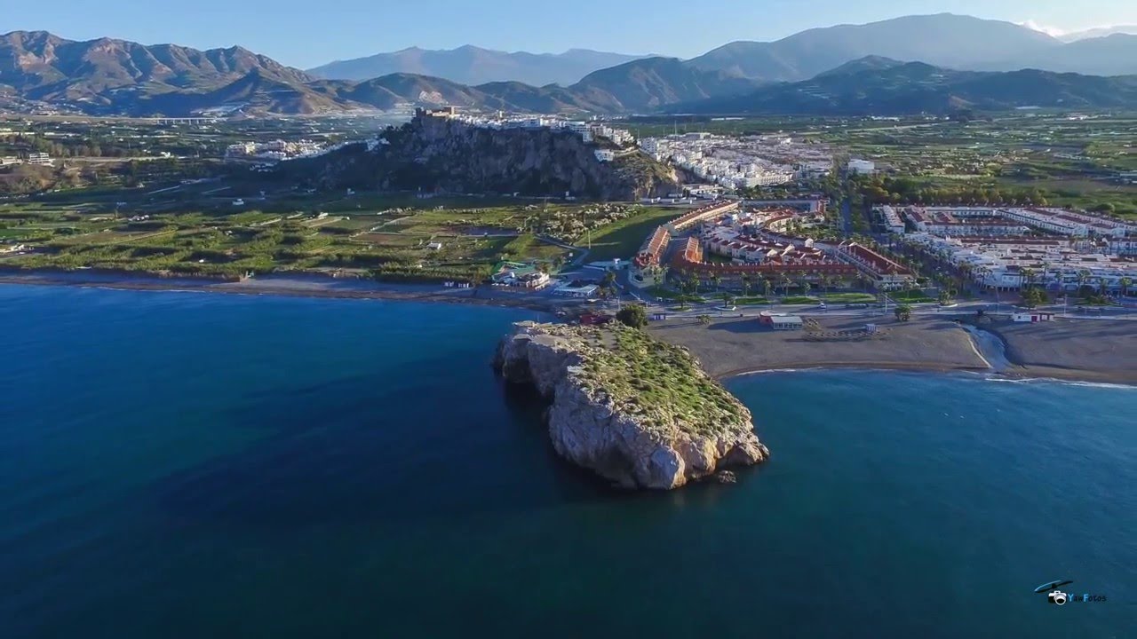 El Peñon de Salobreña desde el aire, Granada, España - YouTube