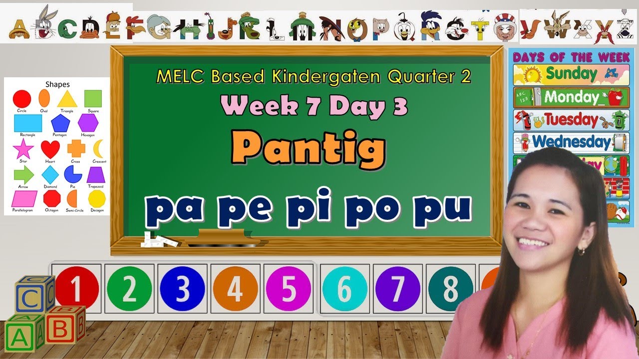 Pantig pa pe pi po pu ( week 7 day 3 quarter 2, Kindergarten ) - YouTube