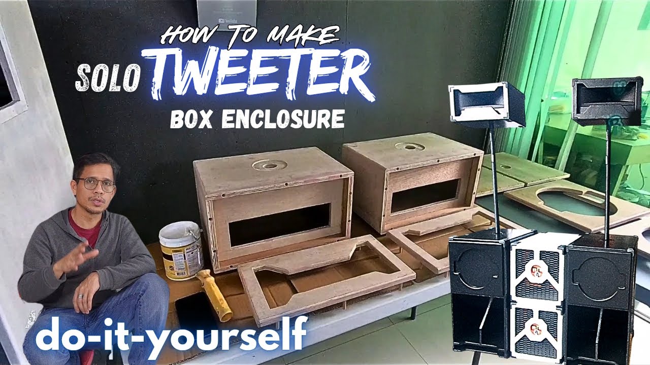How to make SOLO Tweeter Box speaker Enclosure - DIY video tutorial ...