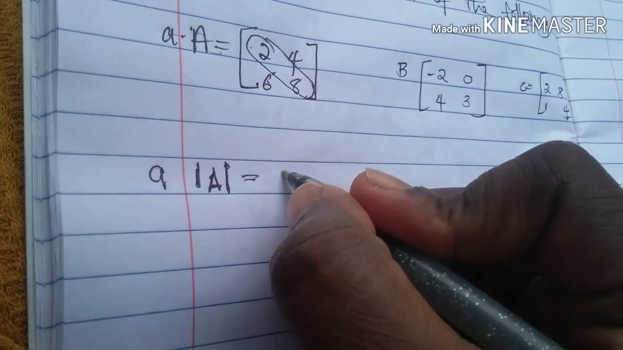 Determinant Of A Matrix And Singular Matrix YouTube
