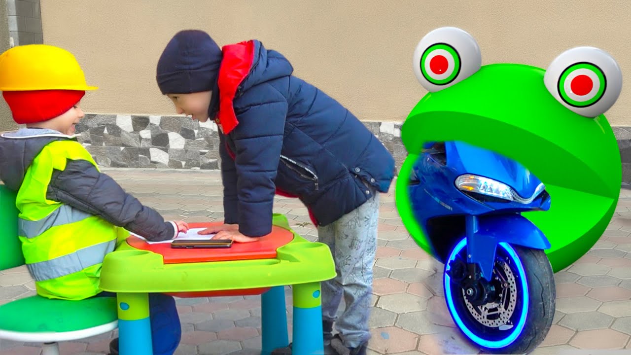 Damian and Darius Play Cars Sale with Hungry Pac Man In Real Life - YouTube