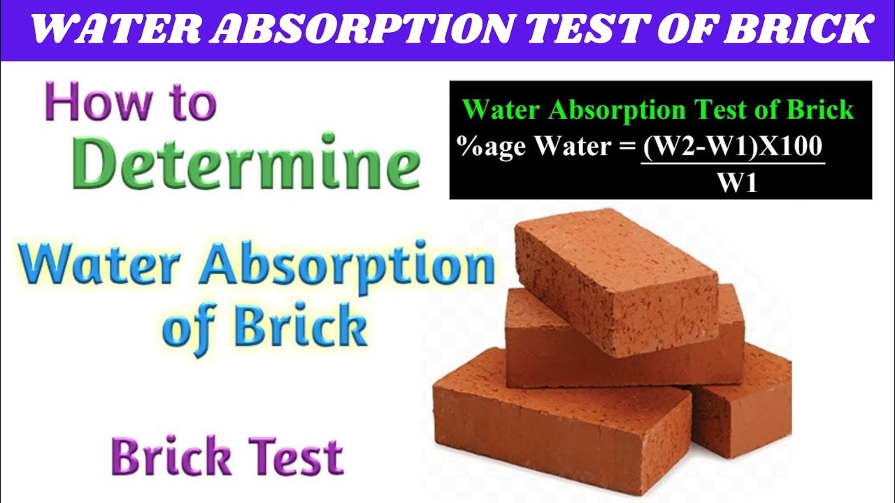 As per IS Code How to Calculate Brick Water Absorption Test| Minimum ...