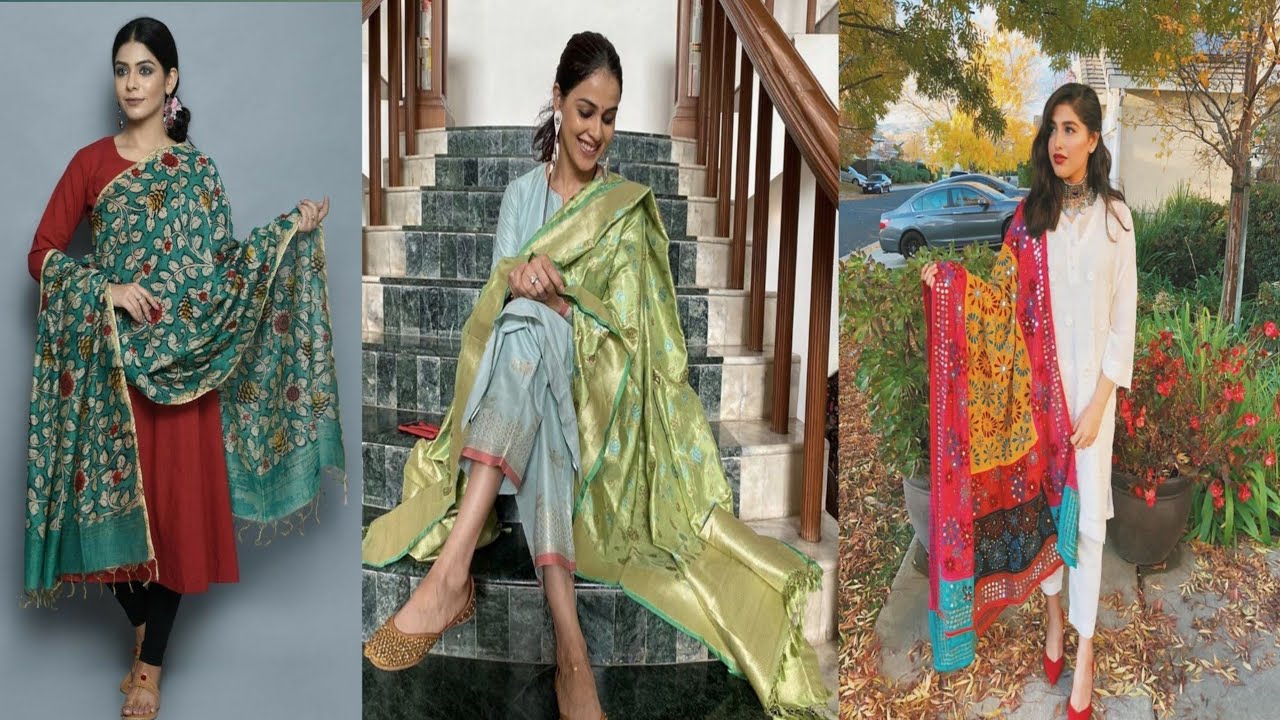 Simple plain indian suits with heavy work dupatta//Keep me stylish ...