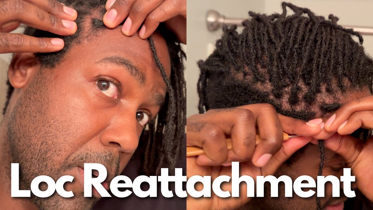 LOC REATTACHMENT | How I Fix or Reattach My Locs with an Undercut - YouTube