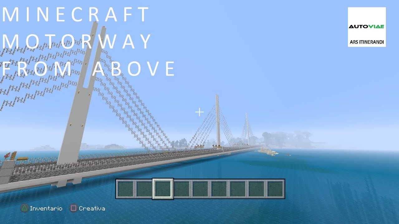 Minecraft motorways from above : H8 Meridionalis Autovia - YouTube