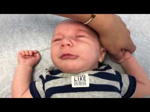 Newborn getting his first shots - YouTube