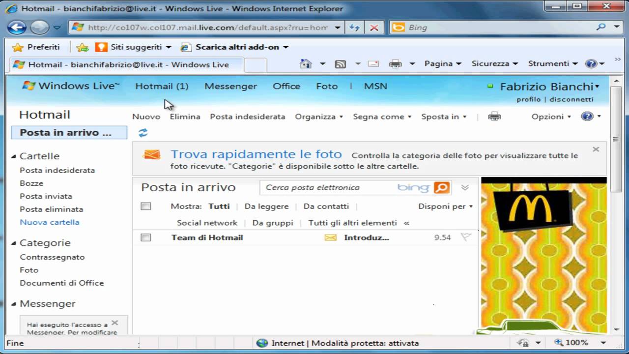 Creare una casella di posta su Hotmail - tutorial - YouTube