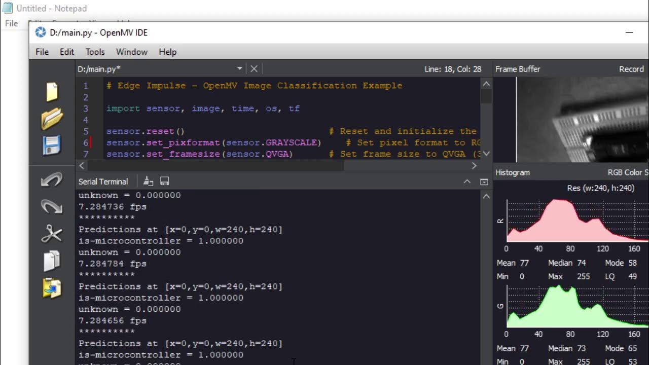 Edge Impulse and the Arduino PortentaH7 vision shield with OpenMV micro-python - YouTube