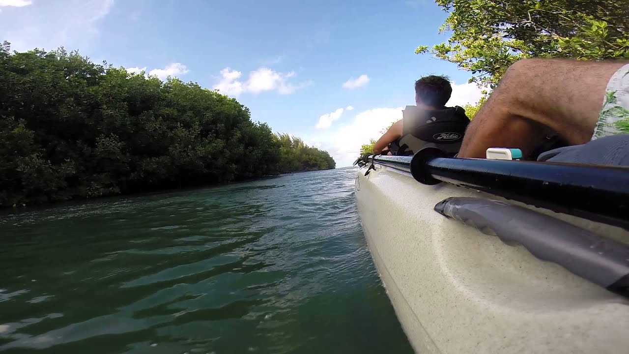 Going through the middle of an island just north of Fleming Key, Key ...