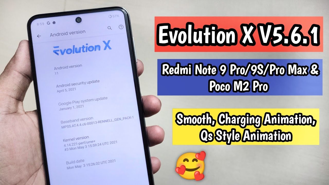 Evolution X V5.6.1 Official For Redmi Note 9 Pro/9S/9 Pro Max & Poco M2 ...