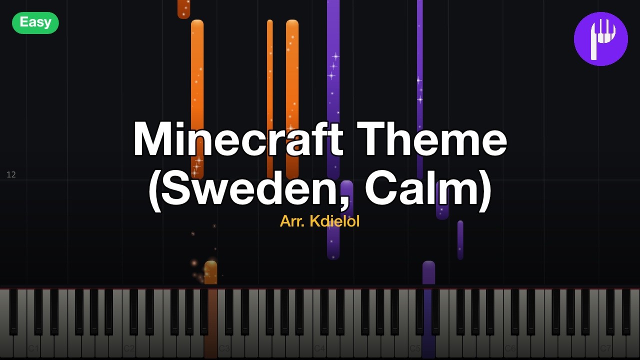 Minecraft Theme (Sweden, Calm) - Arr. Kdielol (Piano Tutorial ...