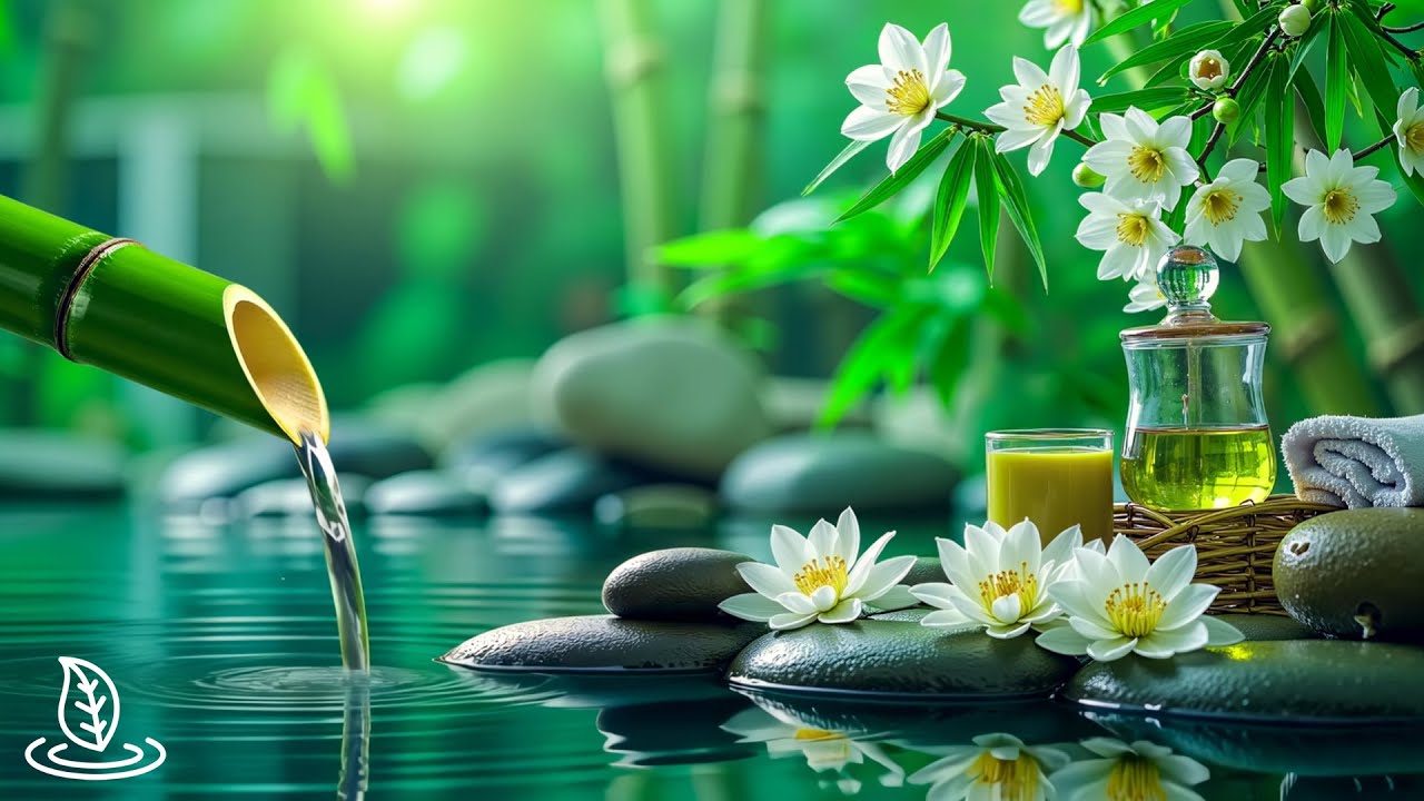 1H Soothing Piano & Bamboo Water Flow | Spa, Meditation, Sleep Ambience ...