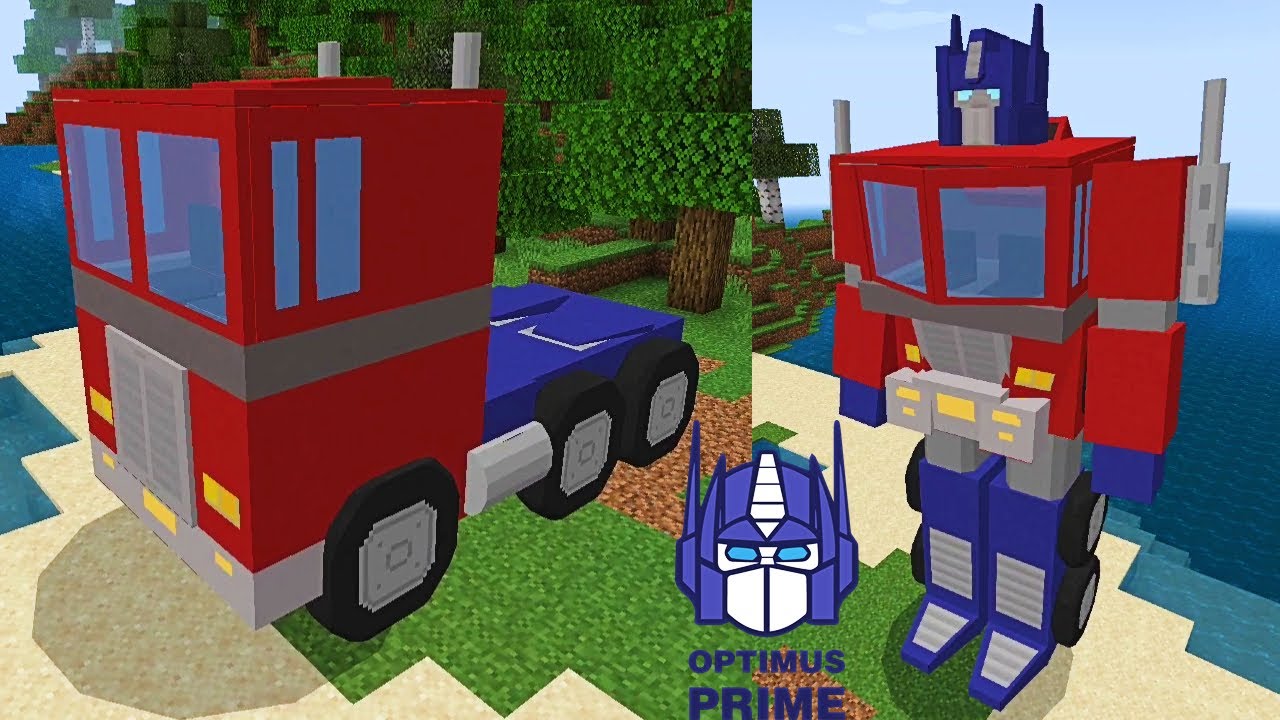 OPTIMUS PRIME Minecraft PE || Addon de Transformers para Minecraft PE ...
