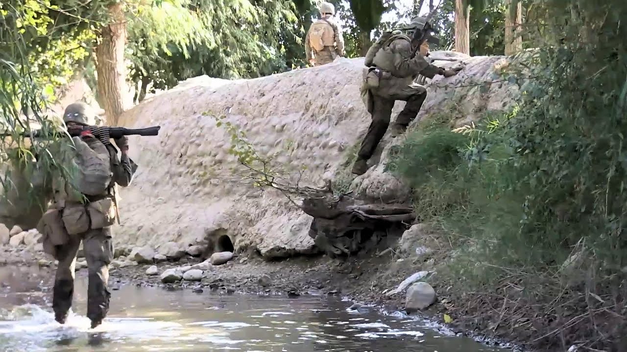 Marines Secure Ops Area - Patrol Base Georgia - YouTube