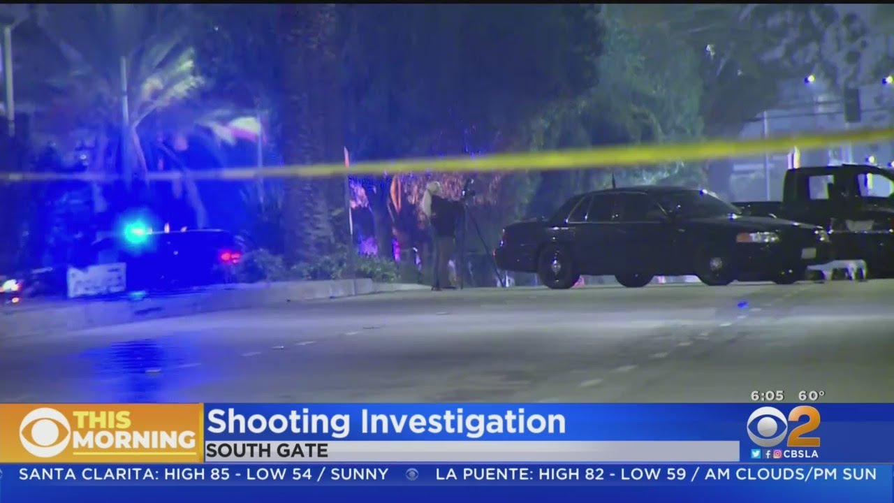 Crash, shooting investigation continues in South Gate - YouTube