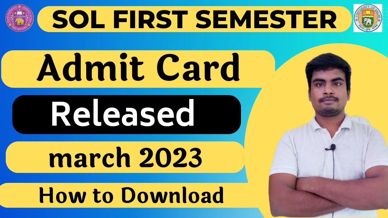 SOL First Semester Admit Card Released march 2023 | How to Download ...