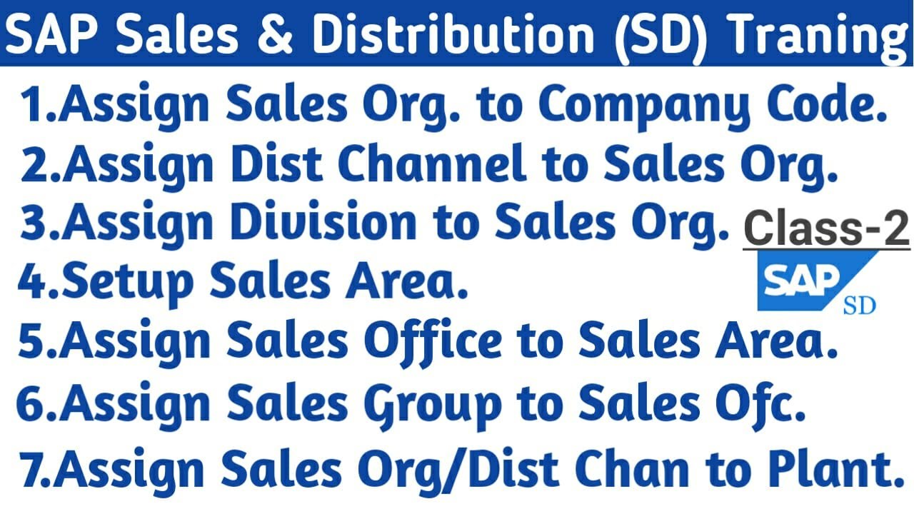 SAP SD Enterprises Structure Assignment(Part-2) || SAP SD Sales and ...