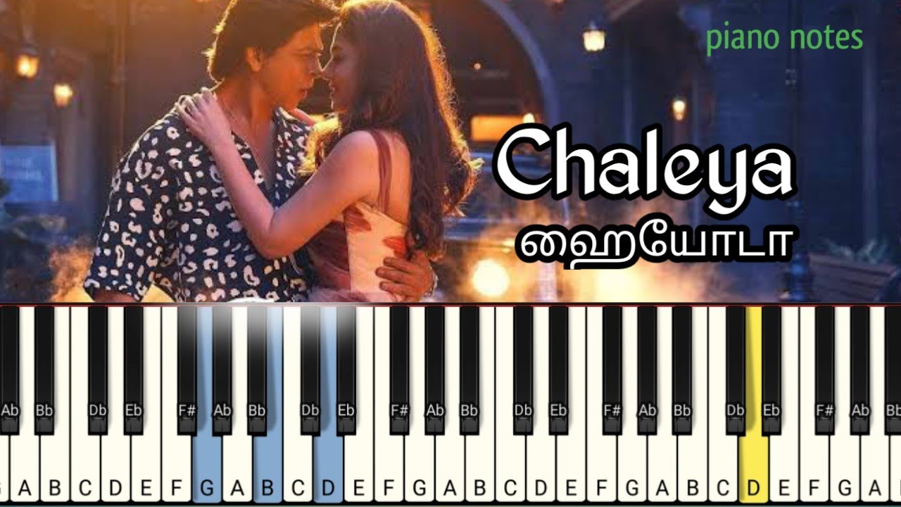 Jawan- chaleya song -piano notes - hayyoda -shah rukh khan -nayanthara ...