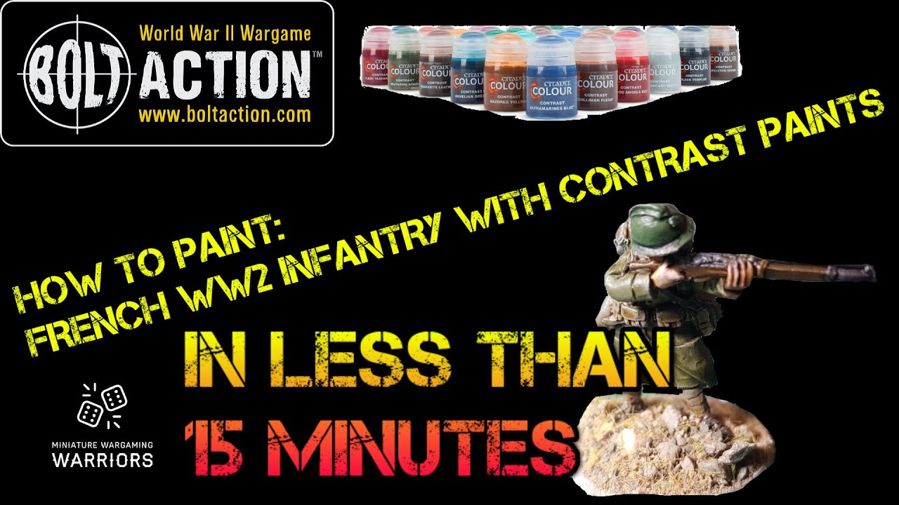 How To Paint French WW2 Infantry - With Contrast Paints - YouTube