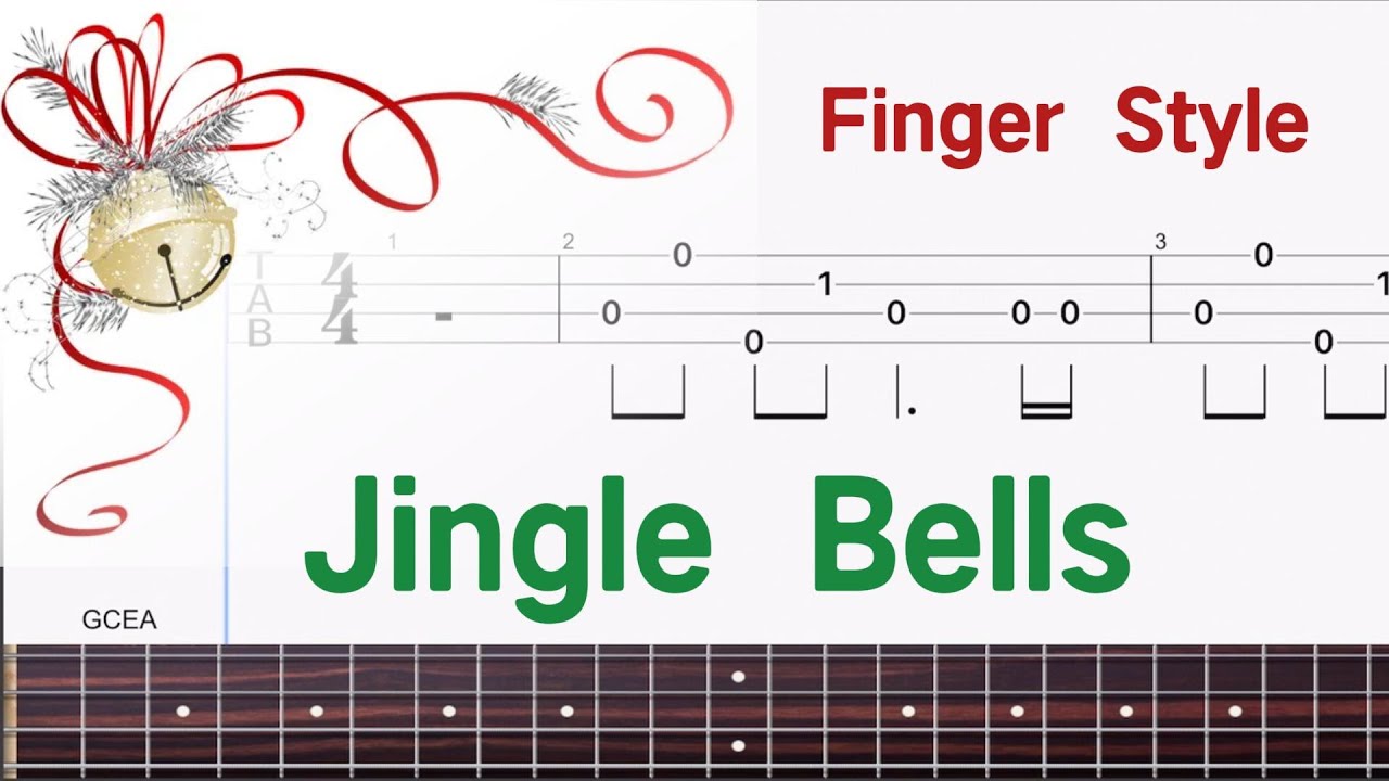 「Jingle Bells」Ukulele Finger Style Tab Playalong For Beginners - YouTube