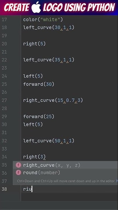 Draw Apple Logo using Python Turtle #shorts #python #pythonturtle #apple #pythonshorts - YouTube