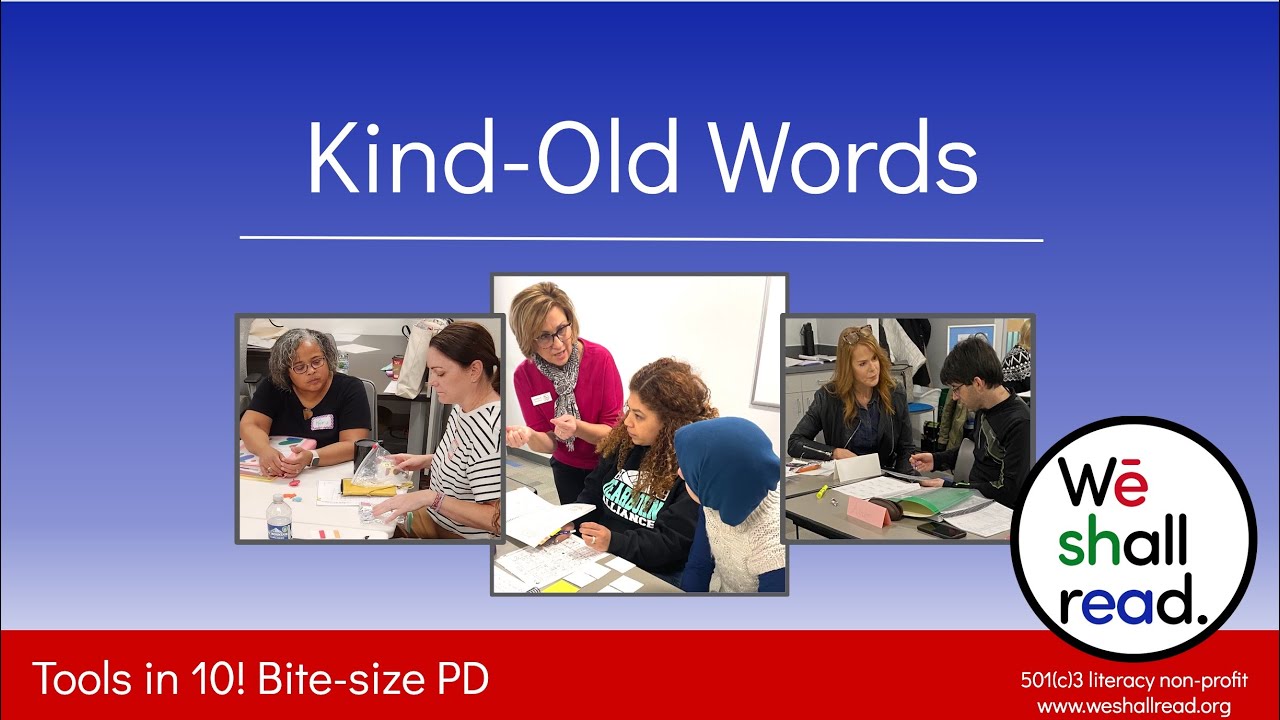 Kind Old Words Activities in Brain Friendly Reading - YouTube