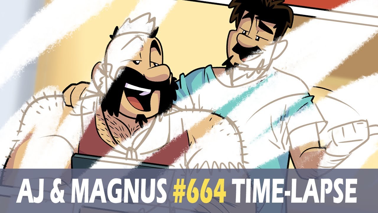 AJ & Magnus Comic 664 Time-lapse - YouTube