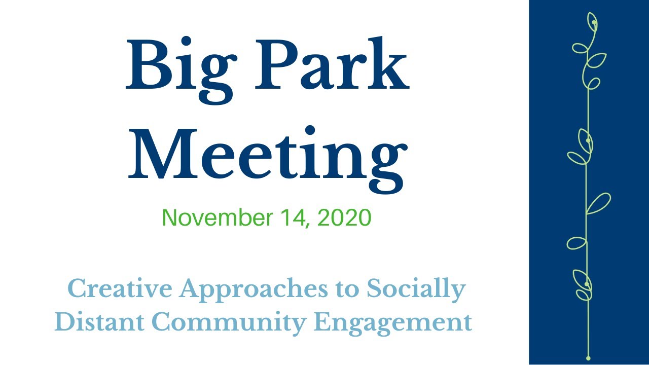 2020 Big Park Meeting: Creative Approaches to Socially Distant ...