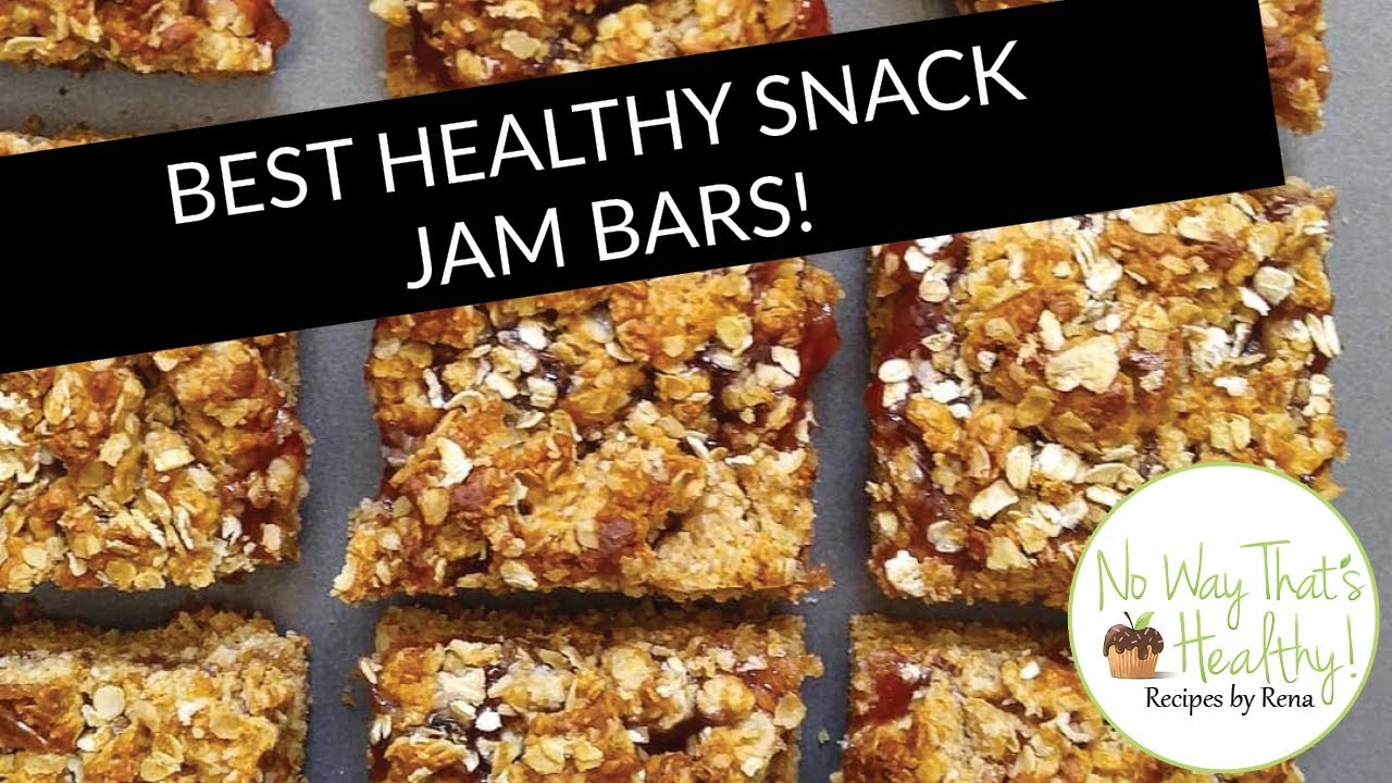 Healthy Jam Bars! The Perfect Snack! - YouTube