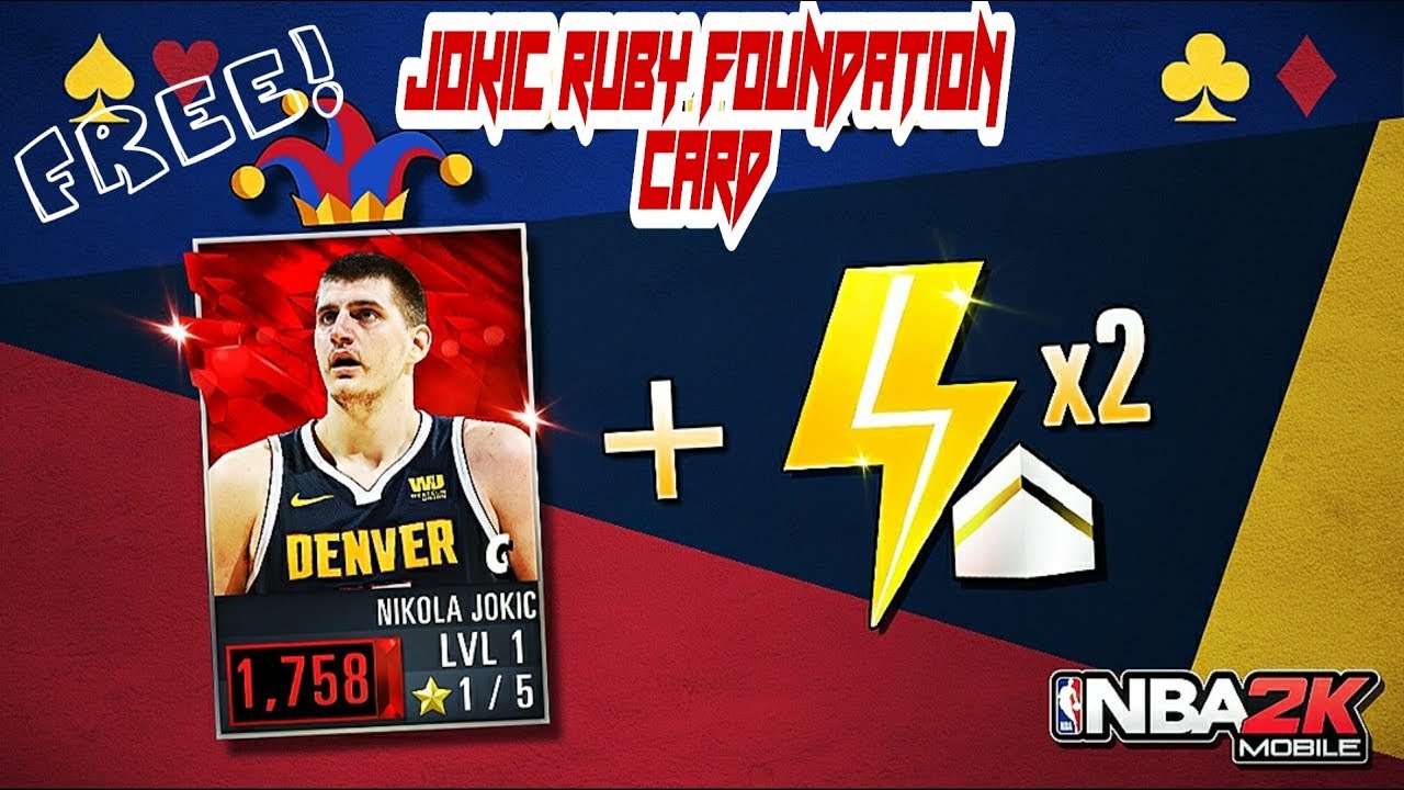FREE NICOLA JOKIC RUBY FOUNDATION CARD IN NBA 2K MOBILE - YouTube