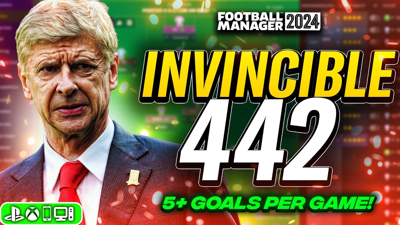 INVINCBILE 442 FM24 Tactic! | 5+ Goals Per Game! | Best FM24 Tactics ...