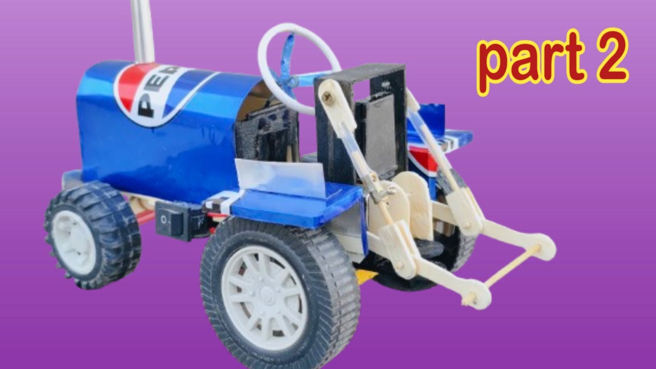 How To Make a Rc Tractor With Soda Cans 🚜 part 2 - YouTube
