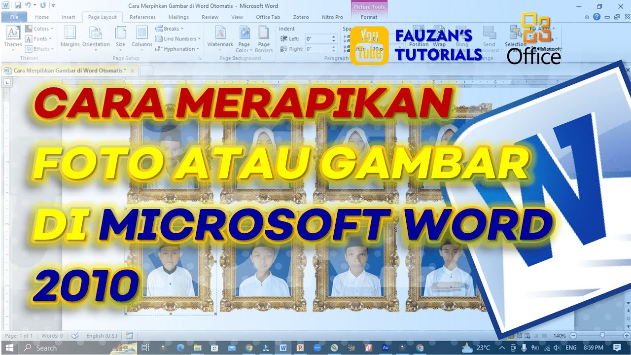 Cara Merpikan Foto atau Gambar di Word dengan Cepat | Microsoft Word ...