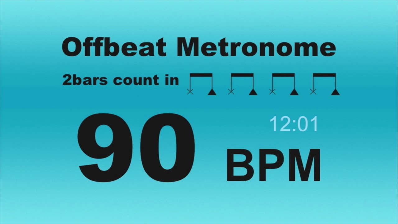 Offbeat Metronome BPM=90 - YouTube