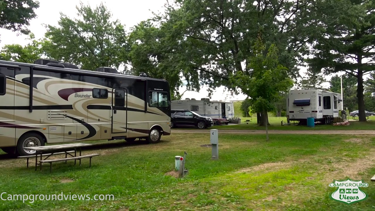 Red Oak Campground Baraboo Wisconsin - CampgroundViews.com - YouTube