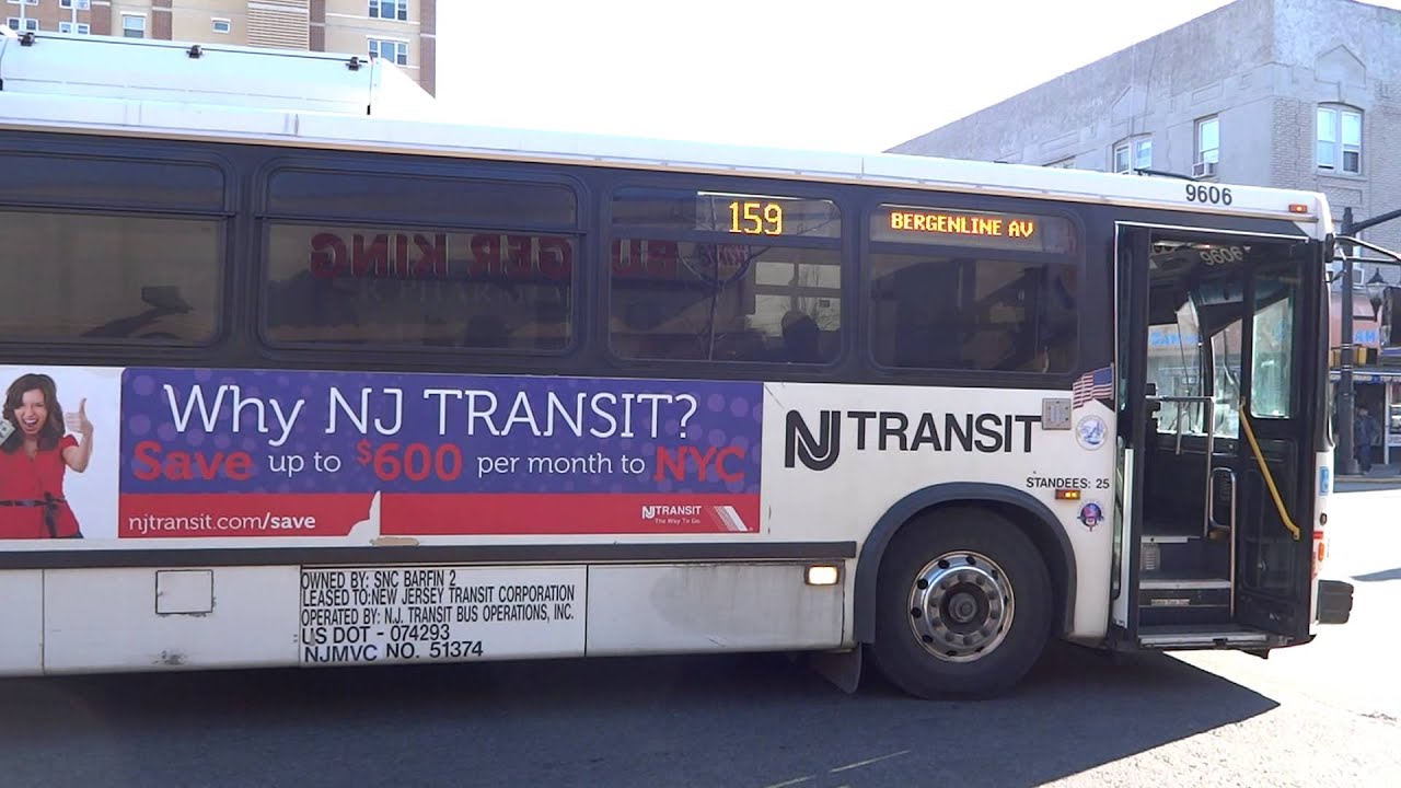 NJT Neoplan AN459 #9606 on the 159 to NY (Outside) in HD - YouTube