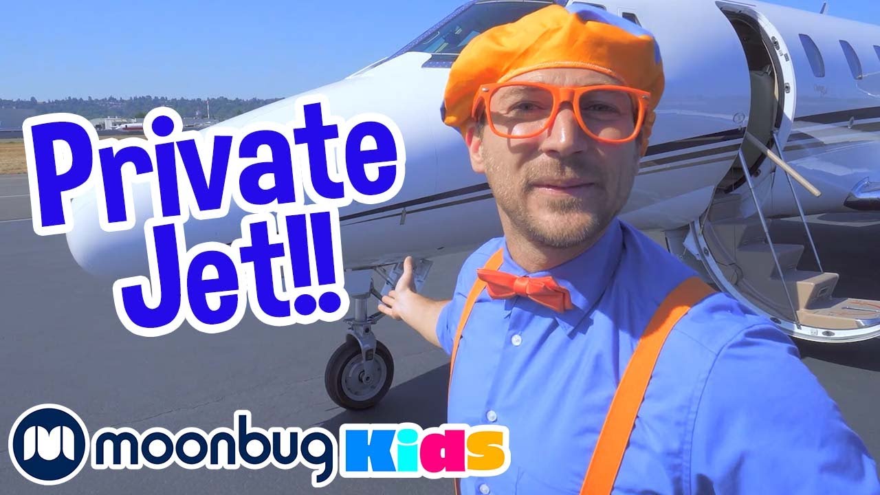 Blippi Explores a Private Jet | Blippi | Educational Videos | Planes ...
