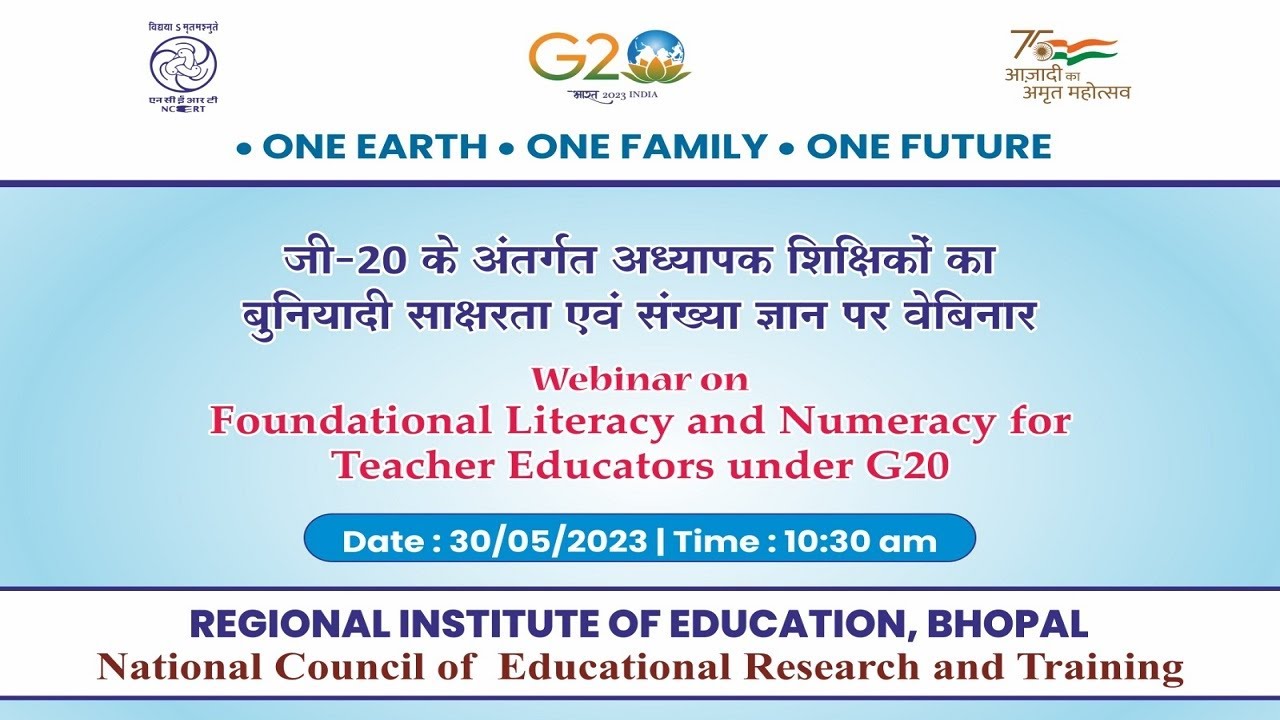 Webinar on Foundational Literacy and Numeracy for Teacher Education ...
