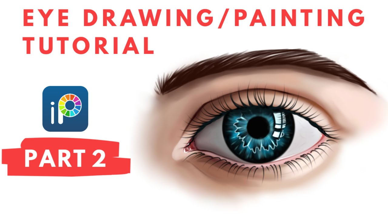 REALISTIC EYE DRAWING/PAINTING Tutorial PART 2 | (Detailed Version) | Ibispaint X Tutorial - YouTube