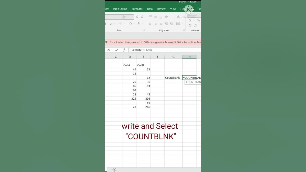 Excel tricks 6 | CountBlank function | excel tips and tricks | #shorts - YouTube