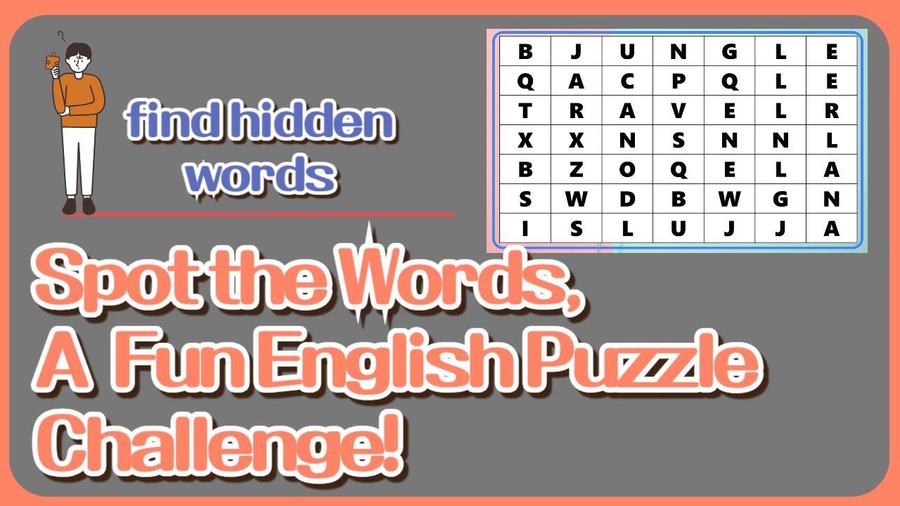 Spot the Words, A Fun English Puzzle Challenge! #quiz #braingames # ...