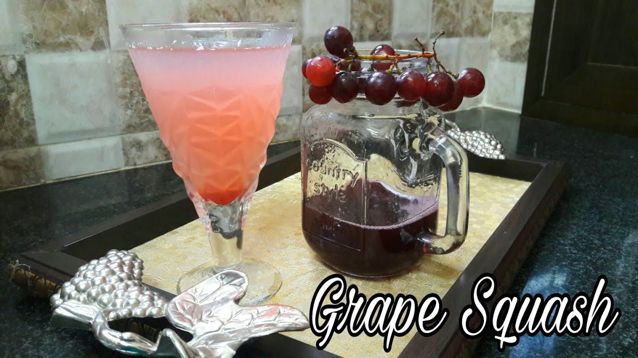 Grape Squash | Grape Syrup | Instant Grape Squash - YouTube