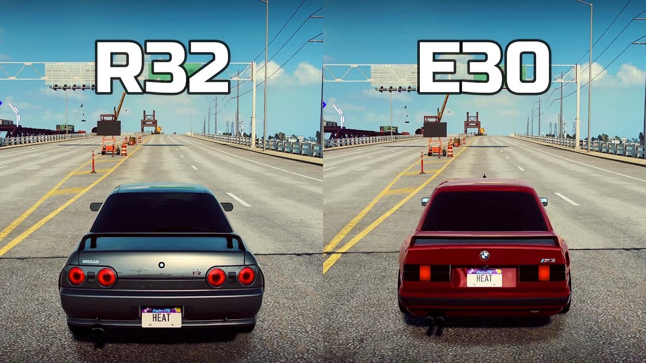 NFS Heat: Nissan Skyline GTR R32 vs BMW M3 E30 - Drag Race - YouTube